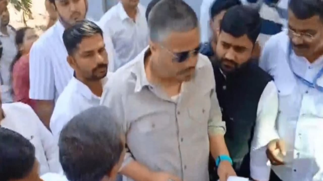 Ajit Pawar death: Rohit Pawar protests at CBI office with lock, chain