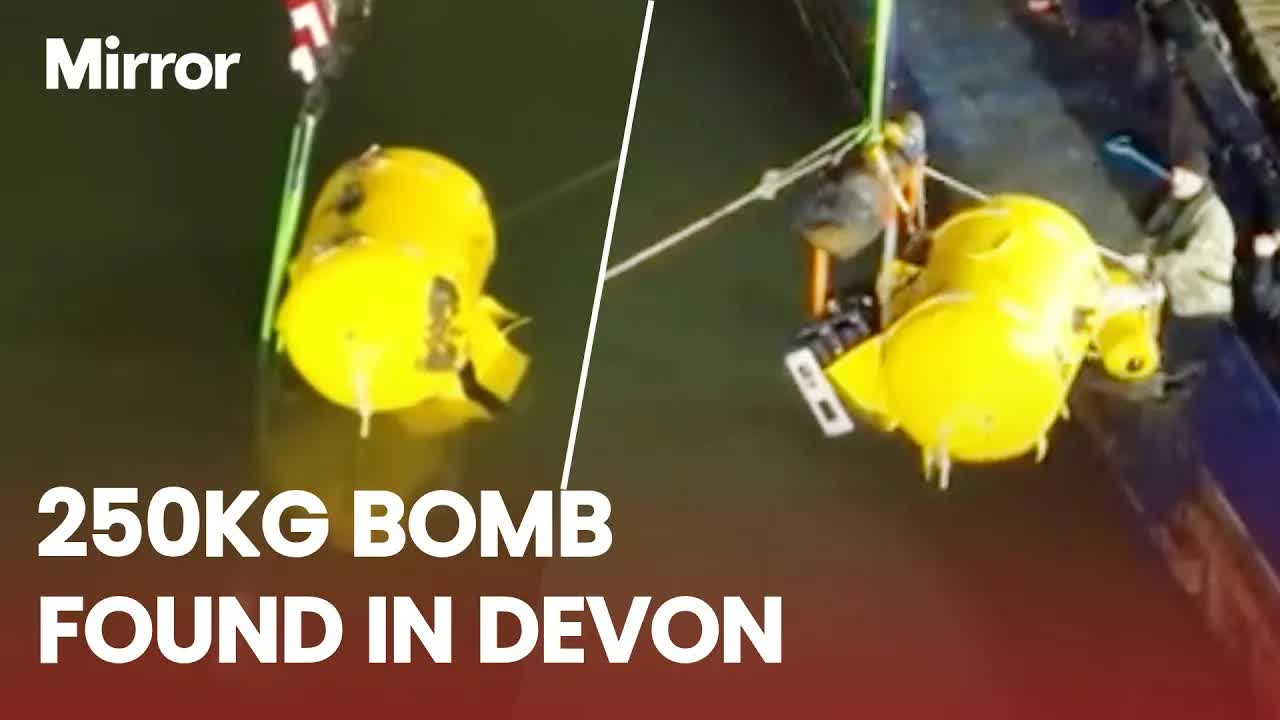 Residents stunned as 250kg WWII bomb is found and destroyed in Exmouth