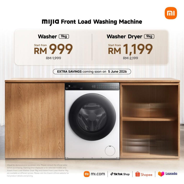 Xiaomi Malaysia introduces new smart home appliances: Front load washer ...