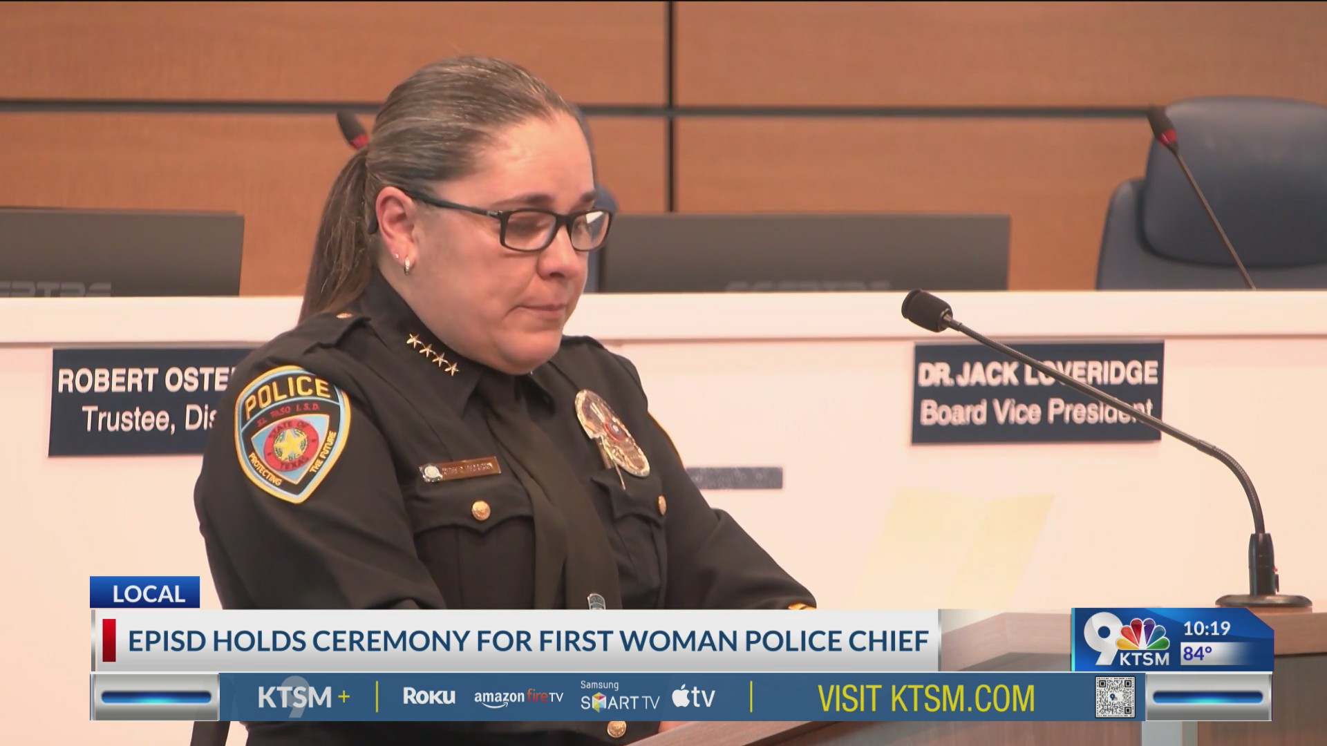 EPISD holds ceremony for 1st woman police chief