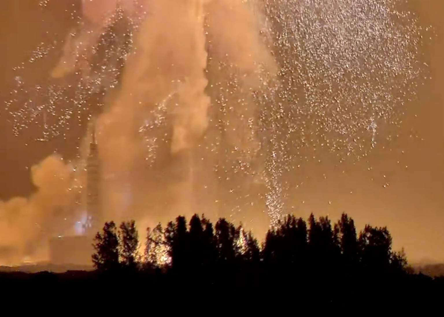 Blue Origin rocket explodes on launch pad during engine-firing test