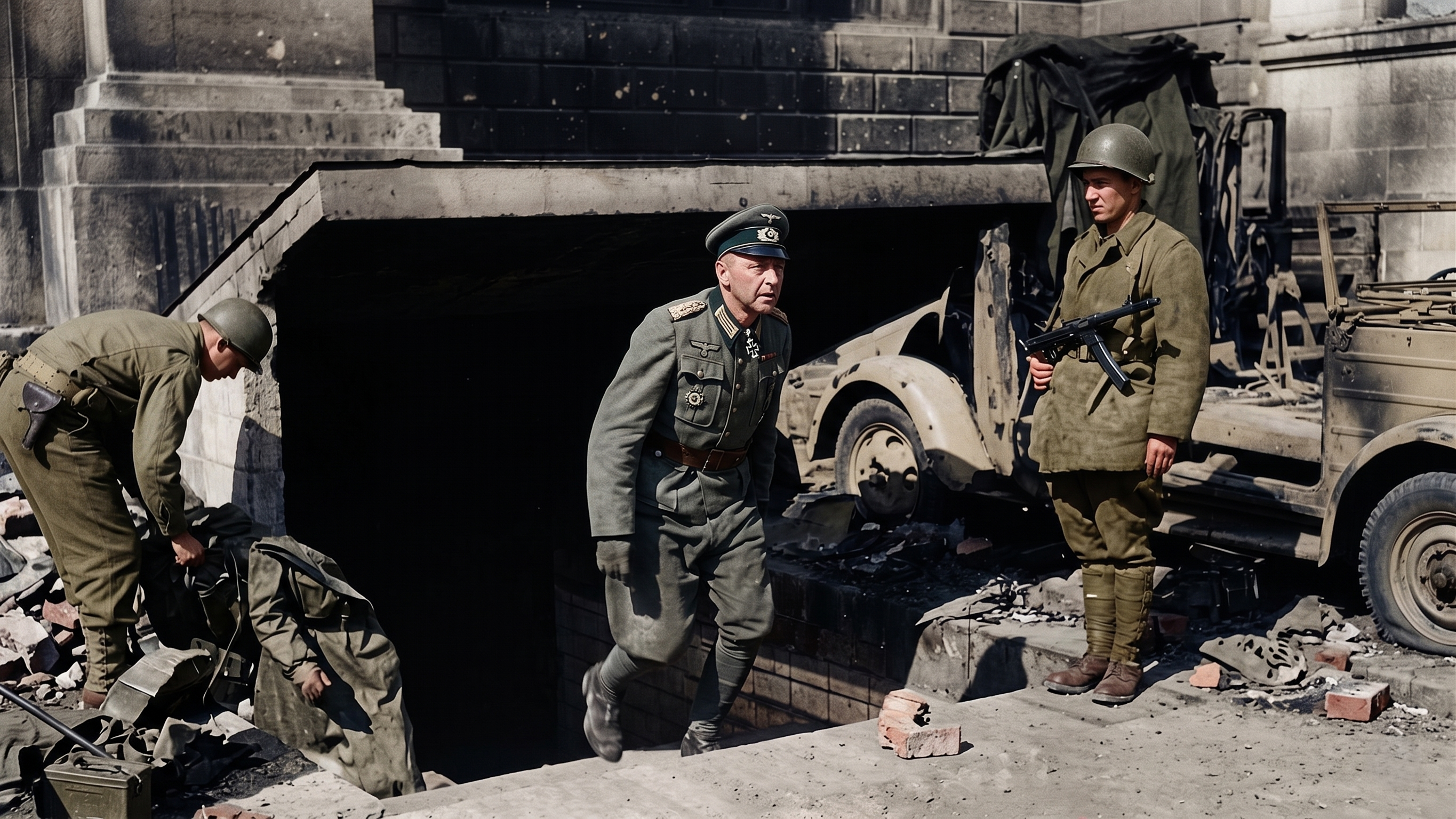 Berlin 1945 bricht zusammen, dann übernimmt General Weidling das Kommando