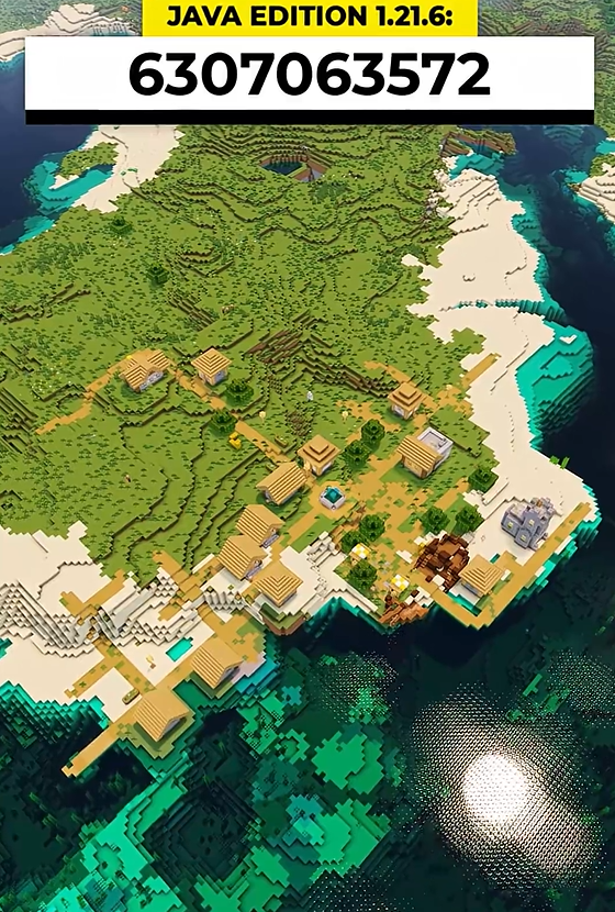 Minecraft shipwreck village seed | Survival spawn with ocean loot