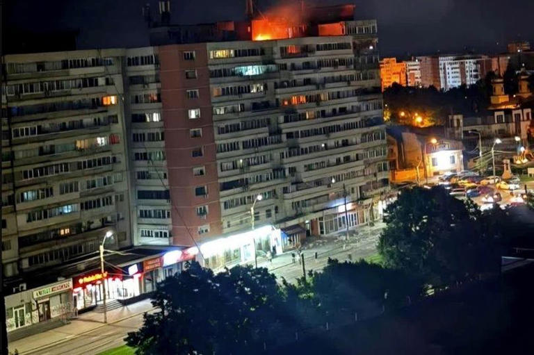 Fighter jets scrambled after Russian drone strike hits apartment block ...