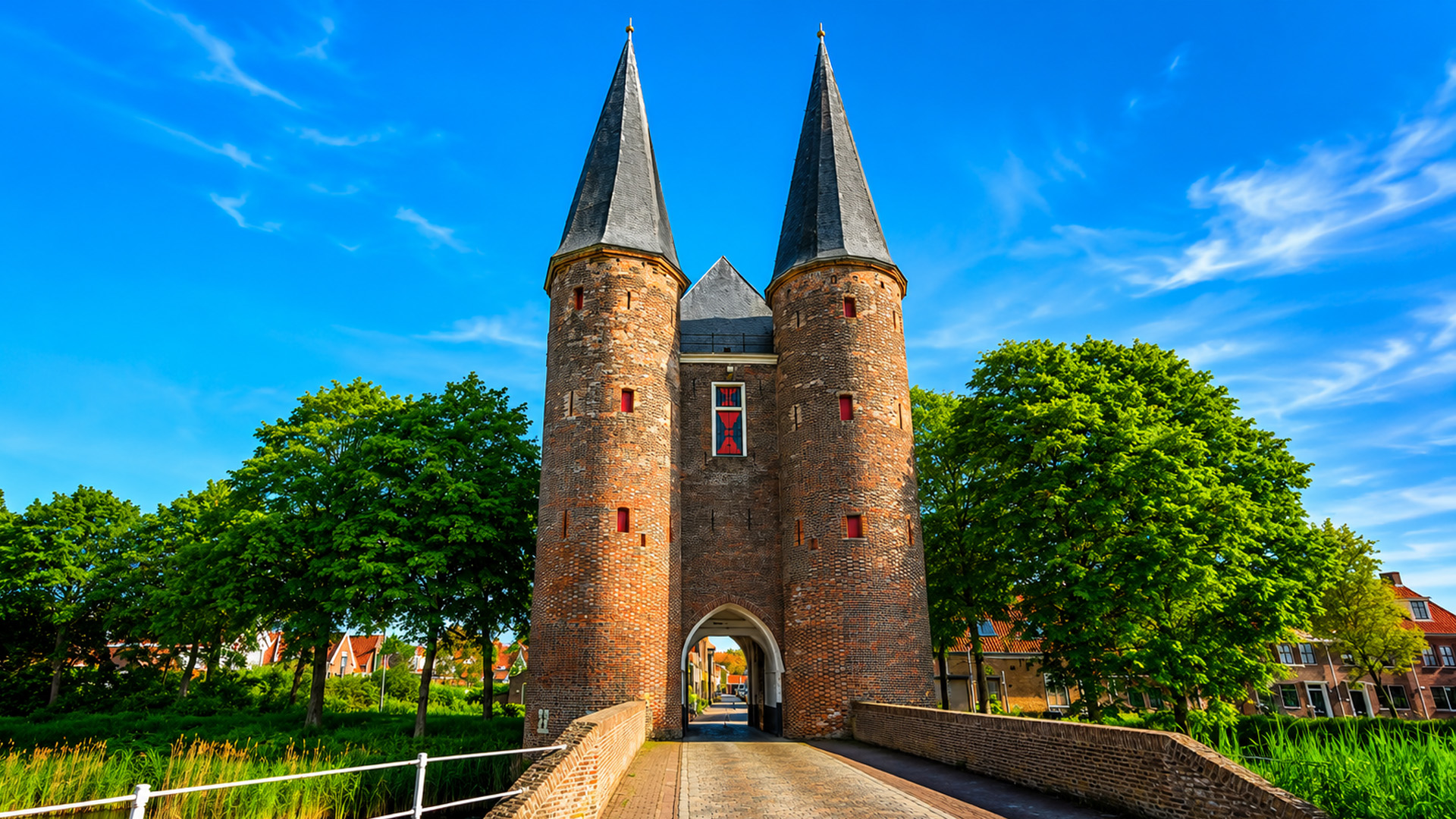 Utforska den gamla hamnen i Zierikzee, Nederländerna (4K)