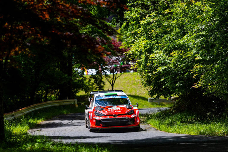 WRC Rally Japan: Evans leads with Solberg delayed by deer, Katsuta ...