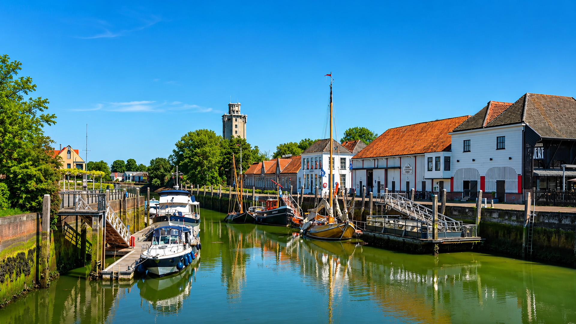 Walk through historic Zierikzee Netherlands in summer (4K)