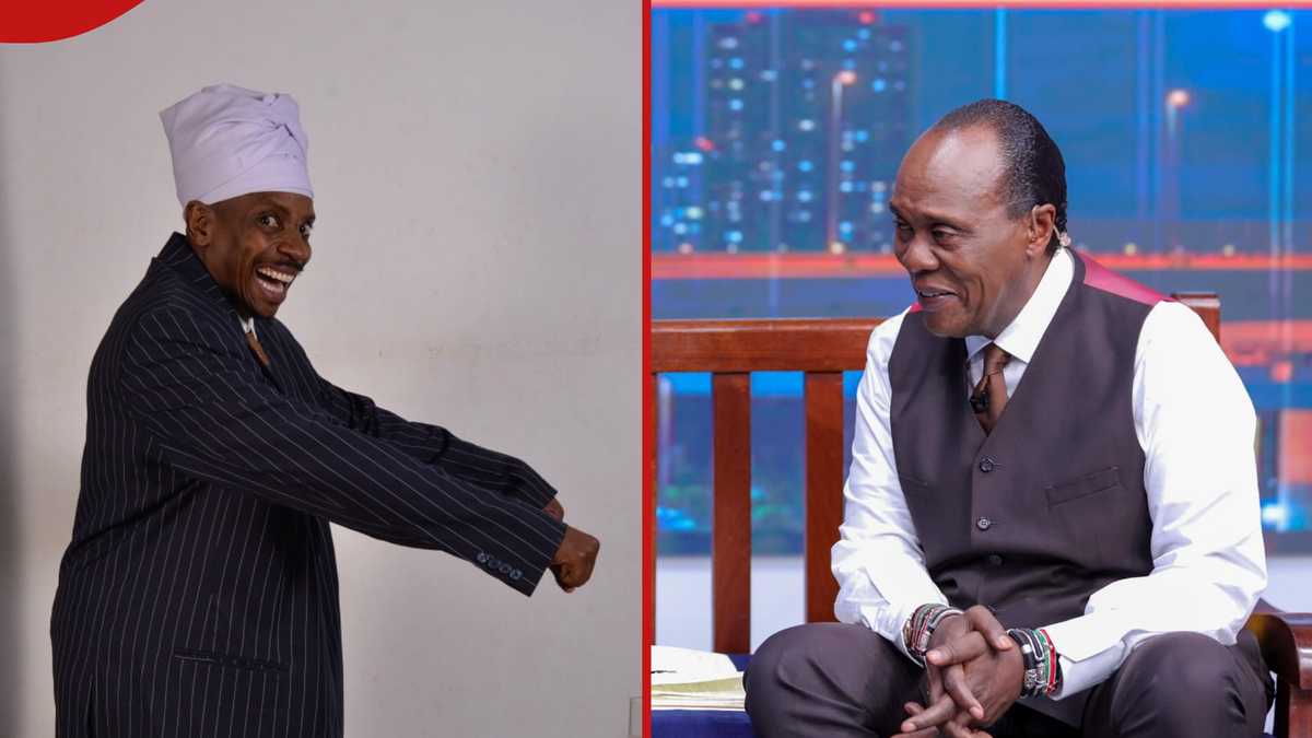 Eric Omondi surprises Jeff Koinange with matumbo in studio