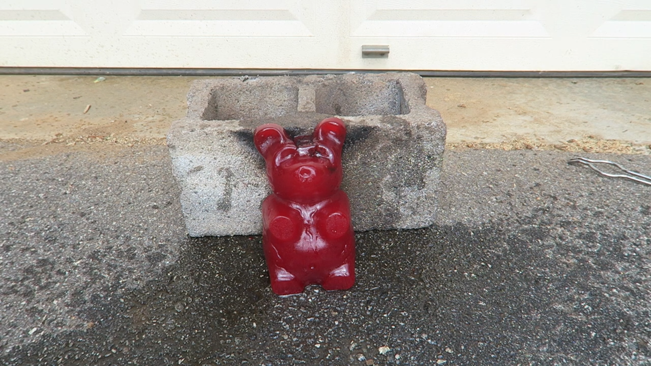 This giant gummy bear turned into a chemistry disaster
