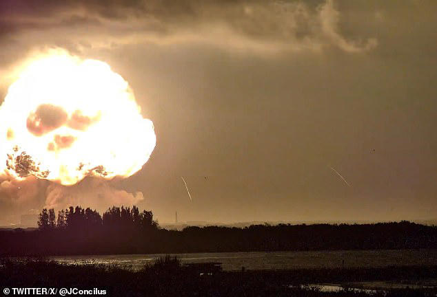 Blue Origin rocket explodes into GIANT fireball on launch pad during ...