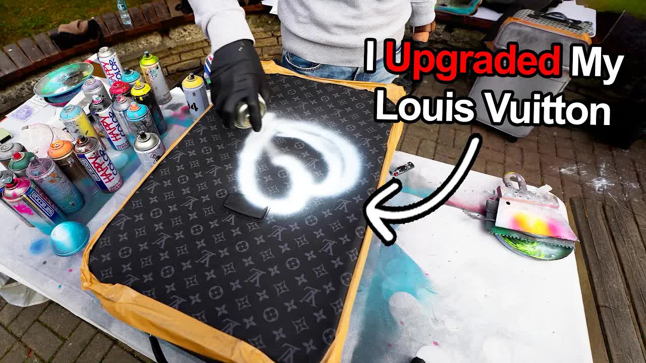 My Louis Vuitton suitcase got a full street art makeover