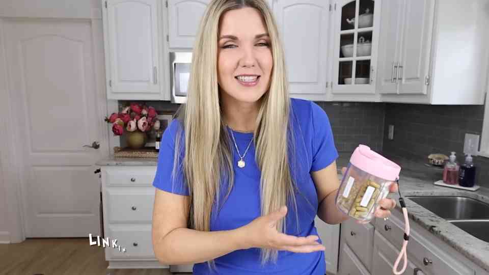 She used Dollar Tree organizers to create a pantry ready for summer hosting