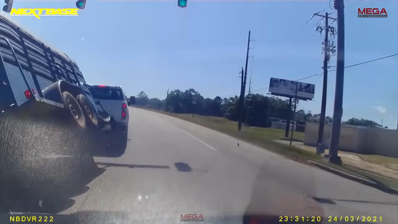 One fast turn - and two wheels left the ground
