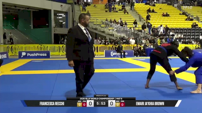 Emari Ja'khia Brown vs Francesca Recchi 2026 World Jiu-Jitsu IBJJF ...
