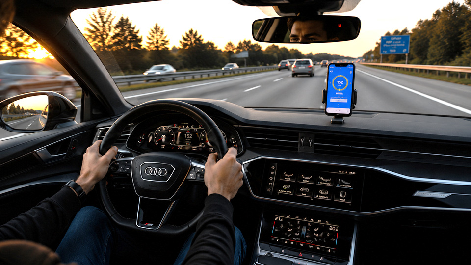 1001PS Audi RS6 MTM mit 352 kmh auf der Autobahn