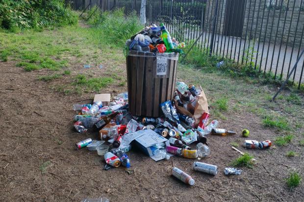 Waste woes during heatwave as bins overflowing in city parks