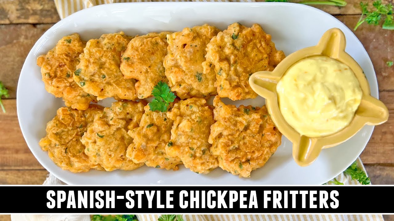 Spanish-style chickpea fritters | Easy recipe with canned chickpeas