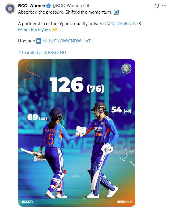 Jemimah, Nandni, Yastika fire India to dominating win in T20I series ...
