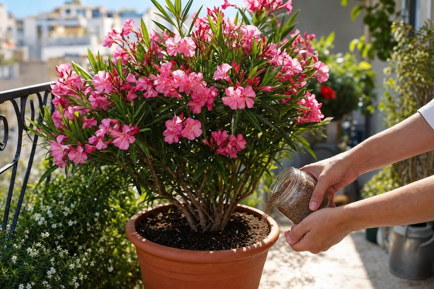 Laurier-rose en pot : l'astuce secrète pour une floraison enfin ...