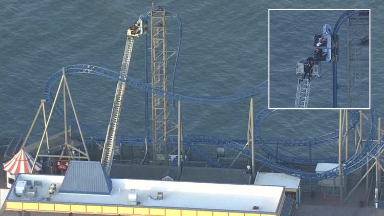 How firefighters rescued 8 students stranded atop Pleasure Pier roller ...