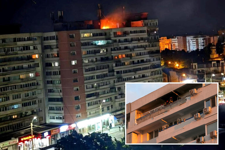 Armed Russian drone slams into Romanian apartment building, leaving two ...