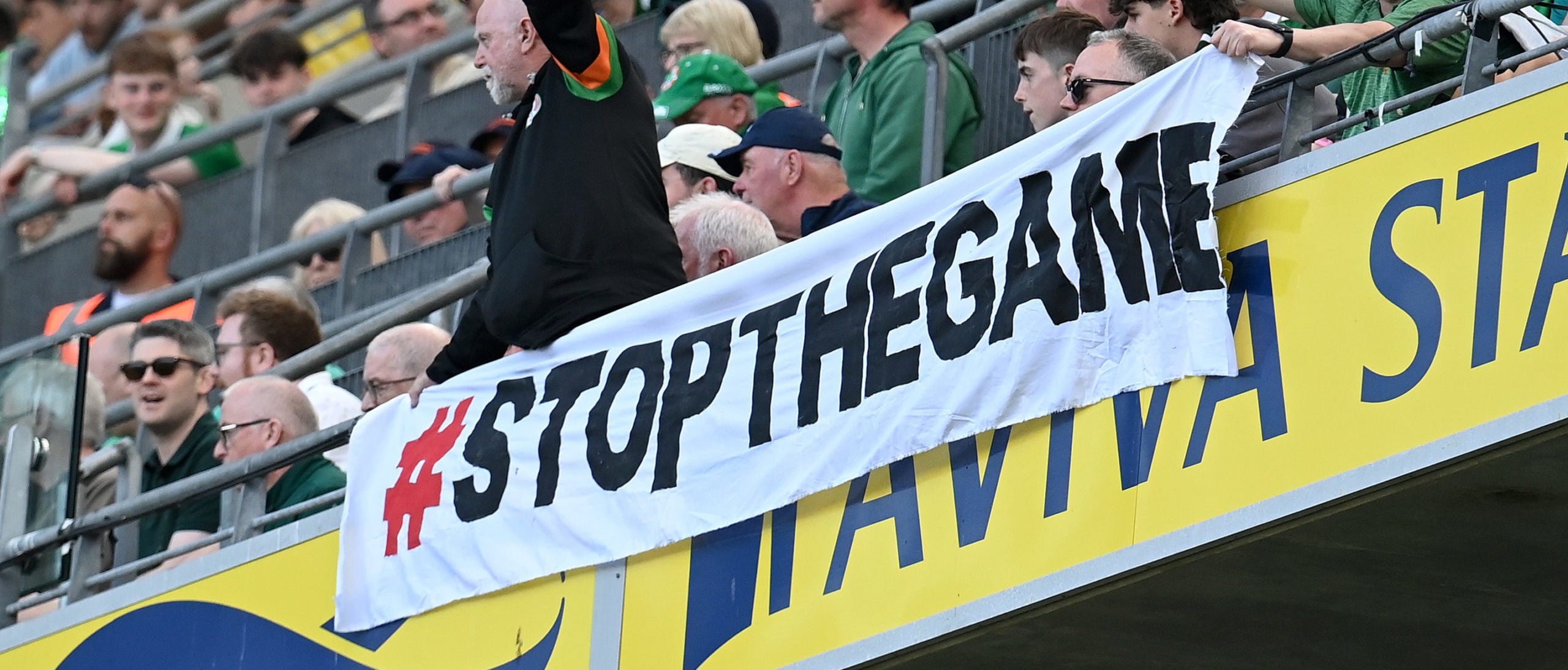 Ireland-Qatar soccer game stopped two times after fans toss tennis ...