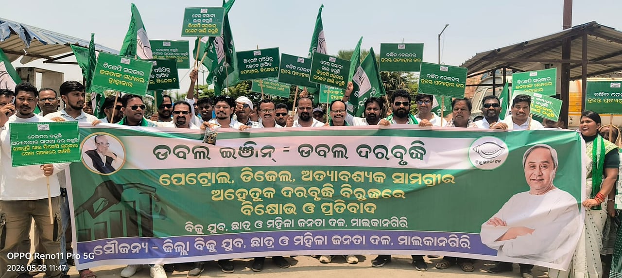 BJD stages protests across Malkangiri over fuel price hike