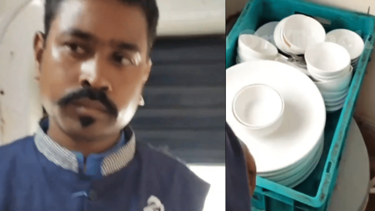 Viral video shows IRCTC staff washing utensils in Duronto Express train ...
