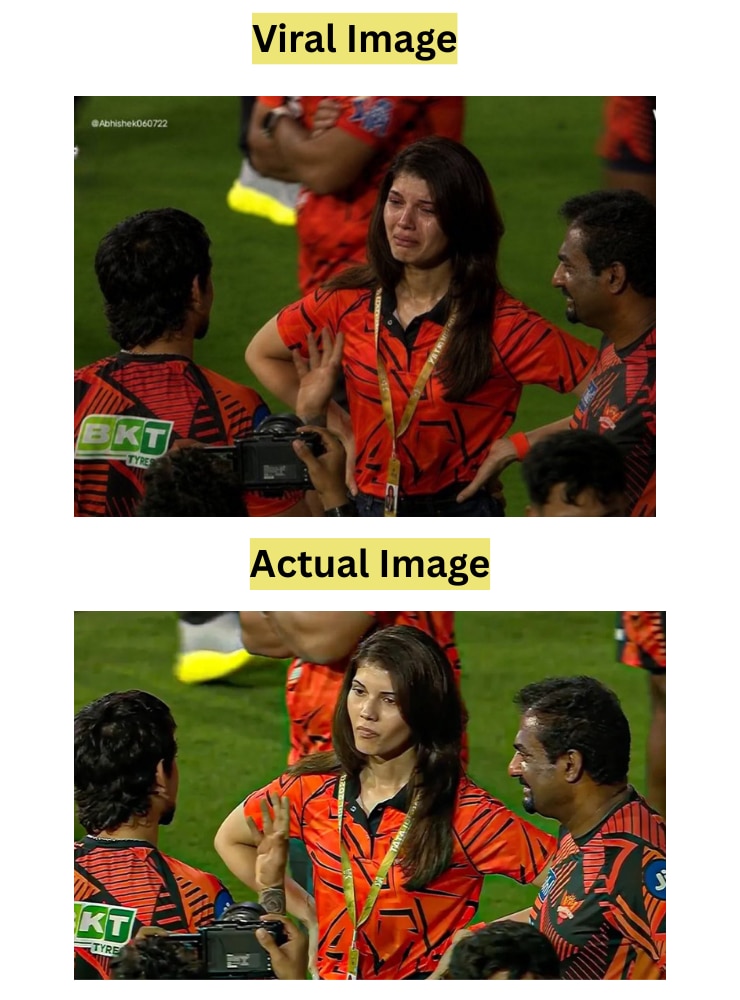 Fact check: Old, edited images viral as Sunrisers owner crying after ...