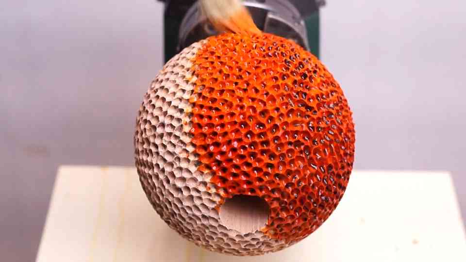 Watch how this beech block turns into a fireball