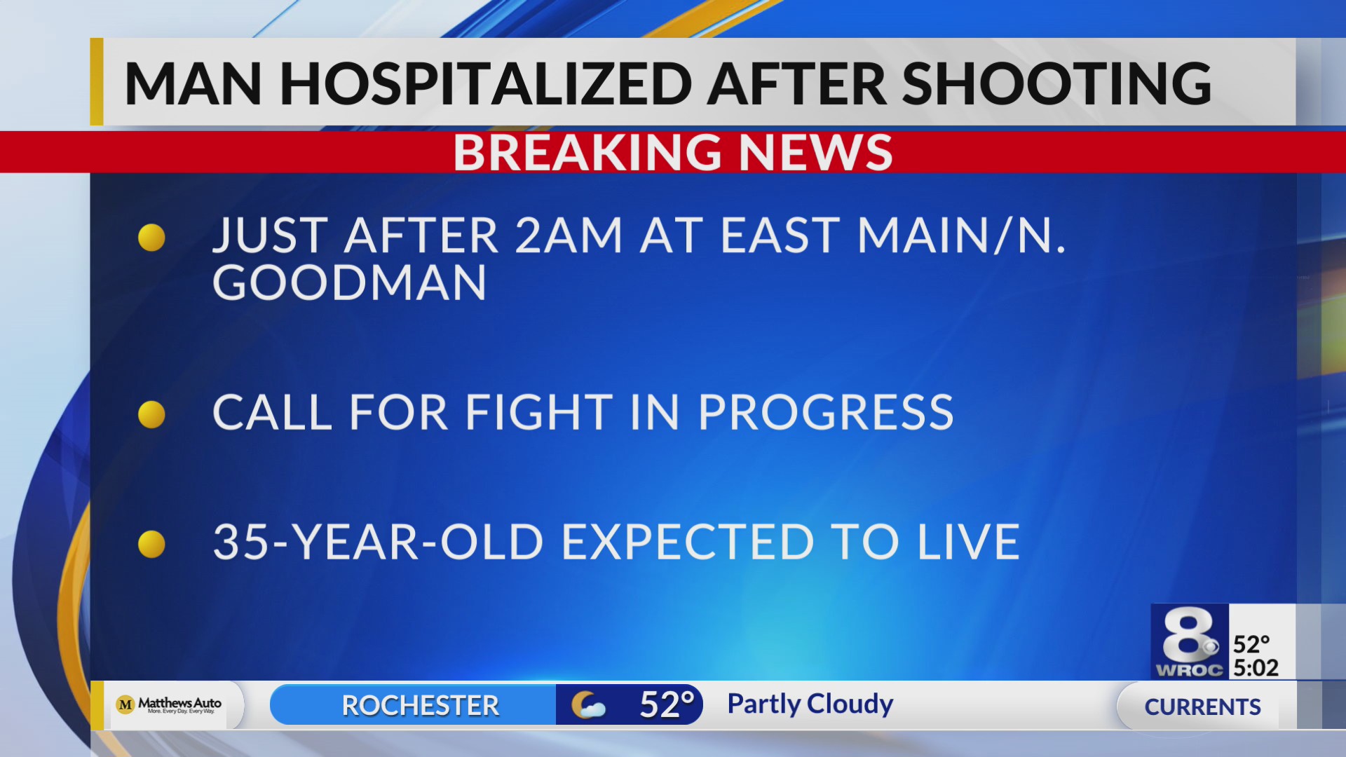 Man shot amid reports of a fight on E Main Street