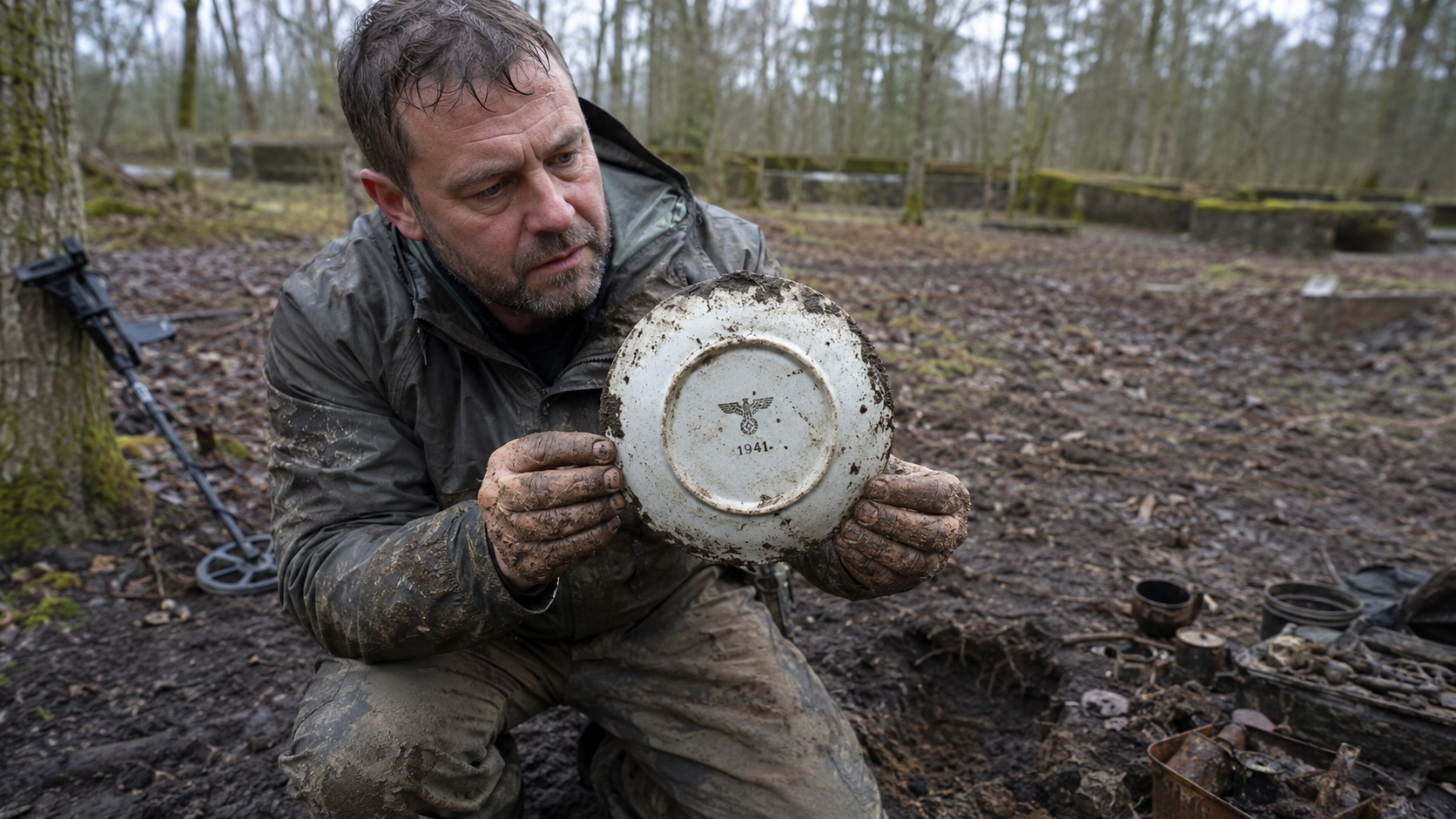 Abandoned Luftwaffe airfield dump reveals hidden wartime relics