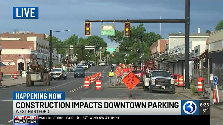 West Hartford construction closes parking, sidewalks on Farmington Avenue