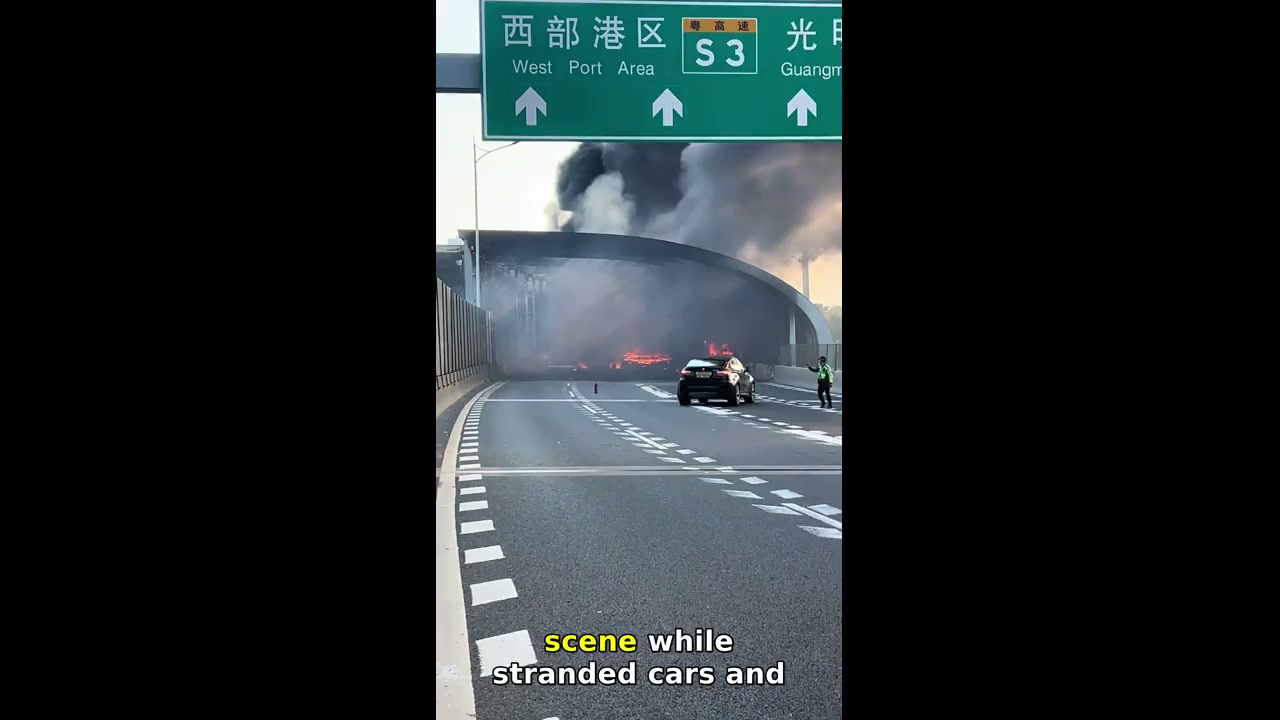 Massive fuel tanker blaze shuts down Shenzhen expressway