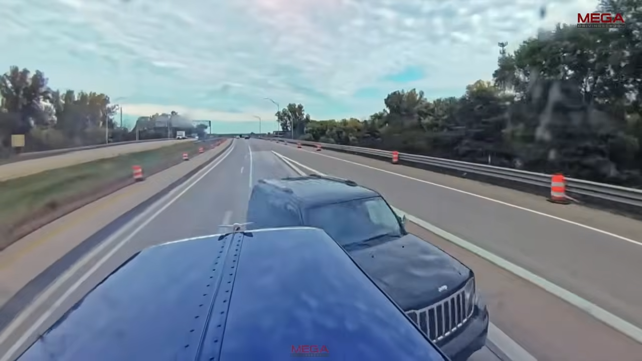 He took the space - but forgot the truck needed it to stop