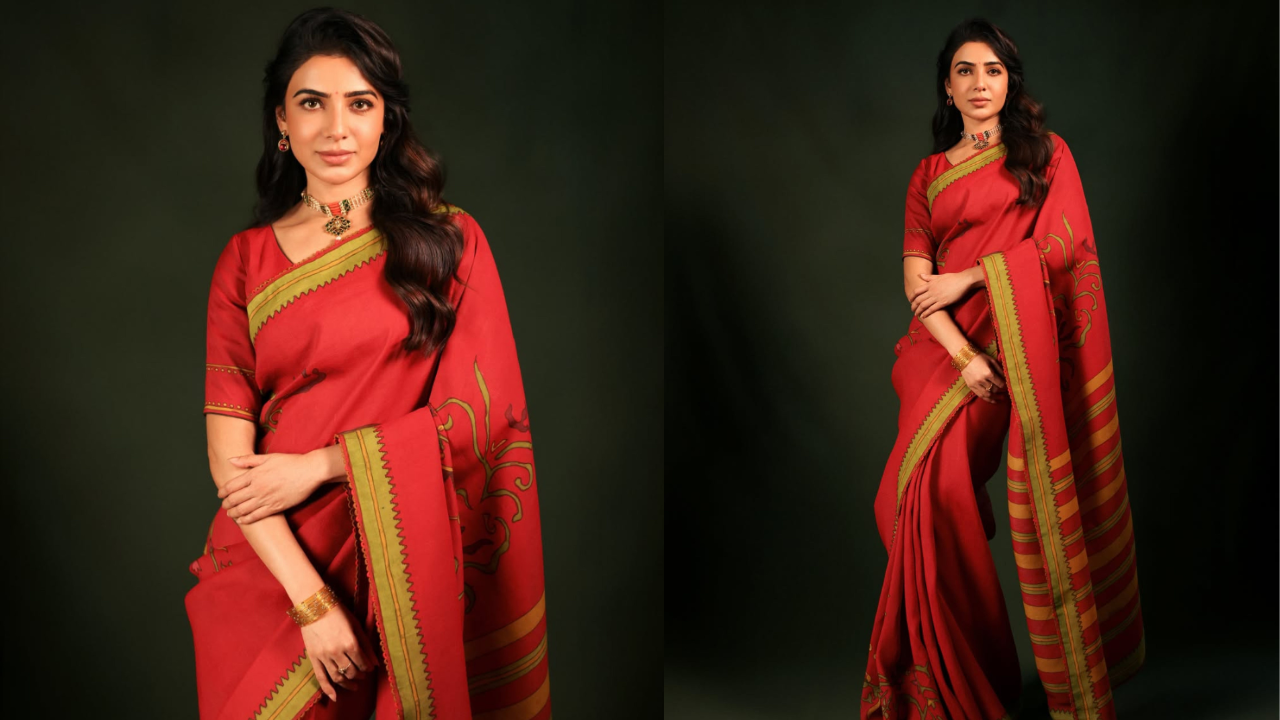 Samantha Ruth Prabhu wrapped herself in red-hot glamour with a custom ...