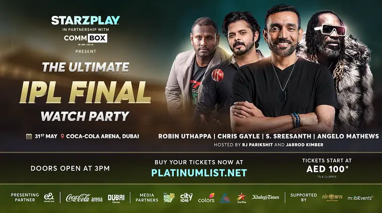 Dubai: Watch IPL 2026 final with Chris Gayle, Robin Uthappa at Coca ...