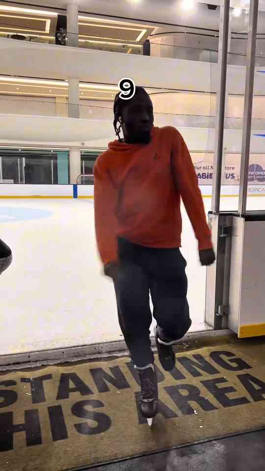 Who has the most nonchalant exit on the ice rink?
