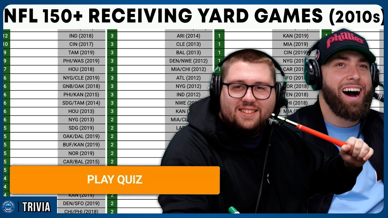Can we name every player with 150+ receiving yards since 2010?