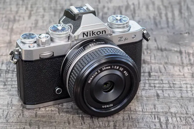 This retro styled camera looks like a classic film SLR and is at the ...