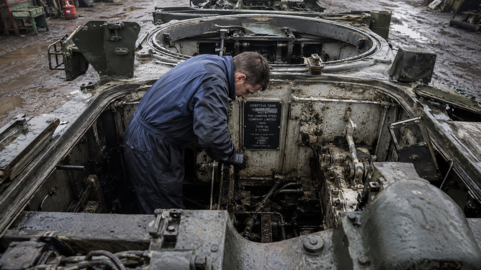 Rare 1944 tank reveals frozen seized parts and hidden records