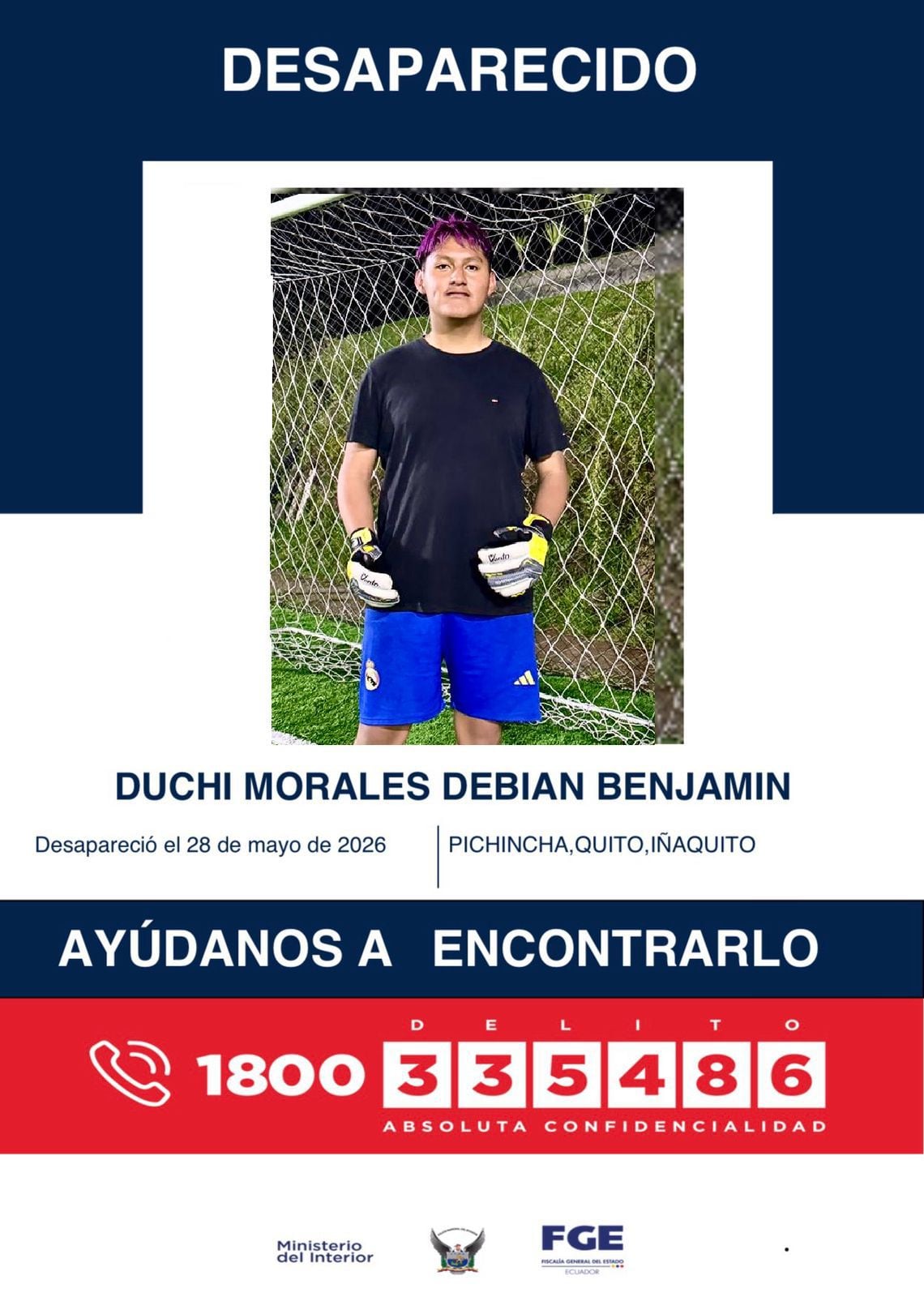 Buscan a Demian Duchi, estudiante que desapareció tras salir del ...