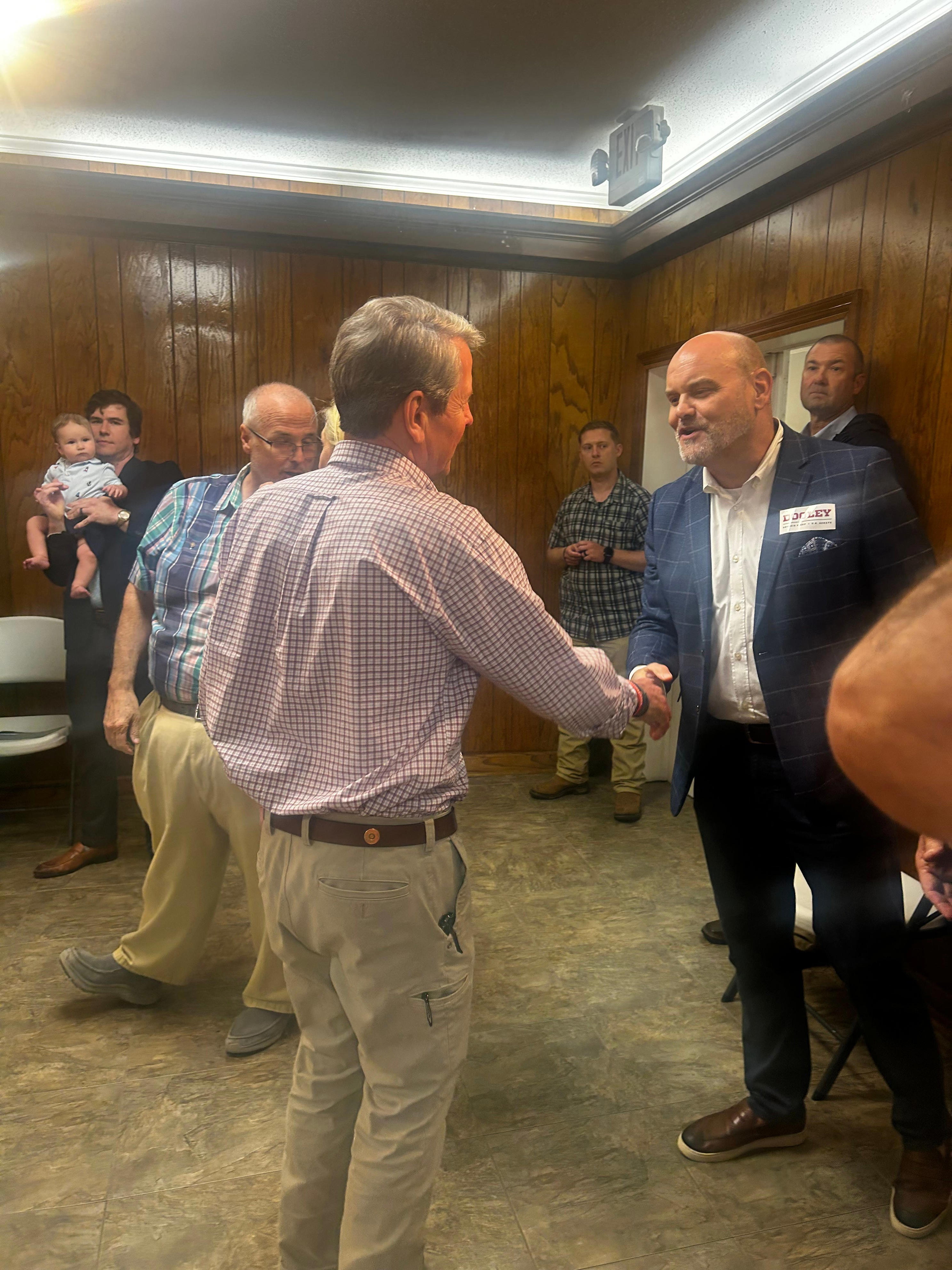Derek Dooley makes Evans County stop as Senate runoff heats up