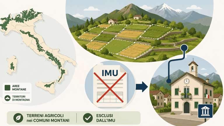Esenzione IMU agricola, non rileva la nuova legge sui Comuni montani