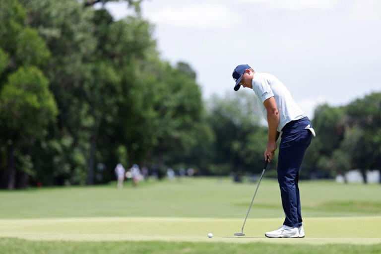 How Ludvig Aberg got on in his first round after changing to a mallet ...