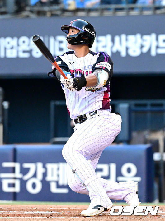 LG 송찬의, 1회 시원한 투런포 작렬