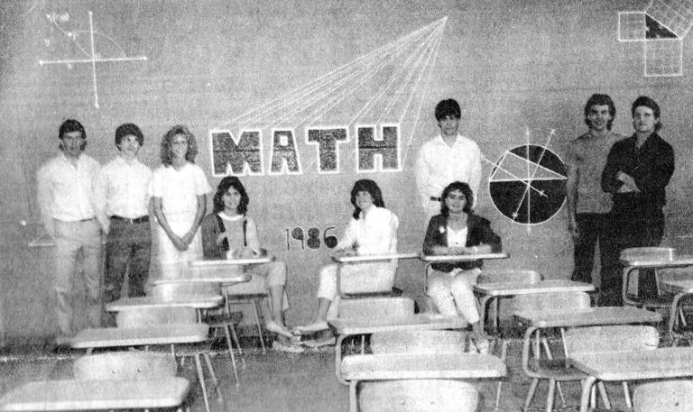 Looking back May 29: MCC pre-calculus class paints wall in math motif