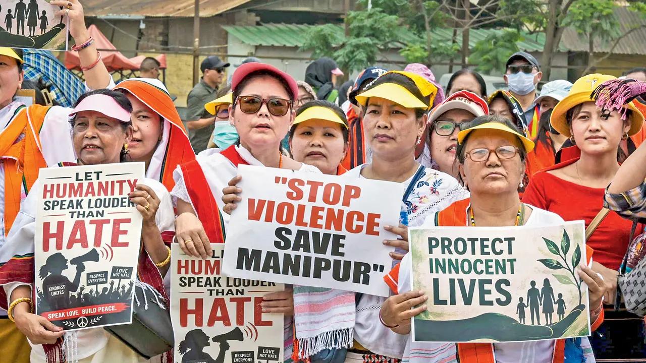 Security forces fire tear gas shells to disperse protesters in Manipur ...