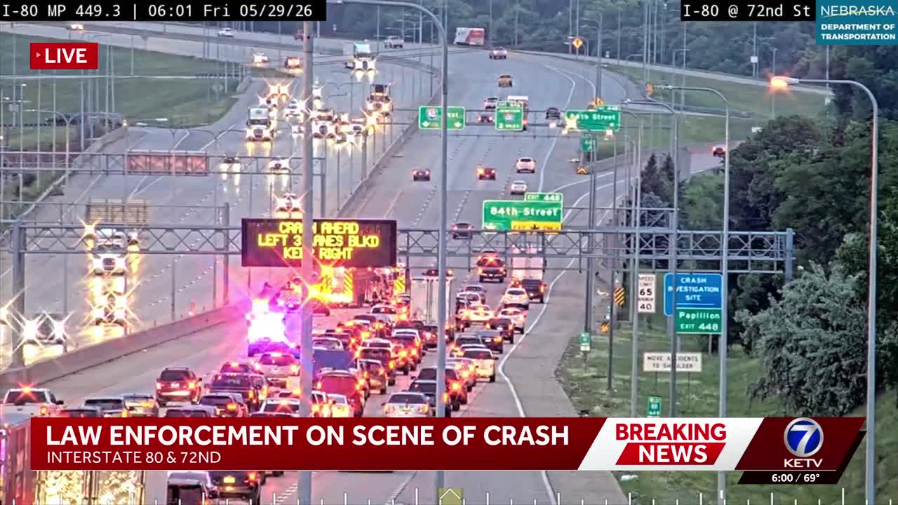 Crash snarls I-80 traffic Friday morning