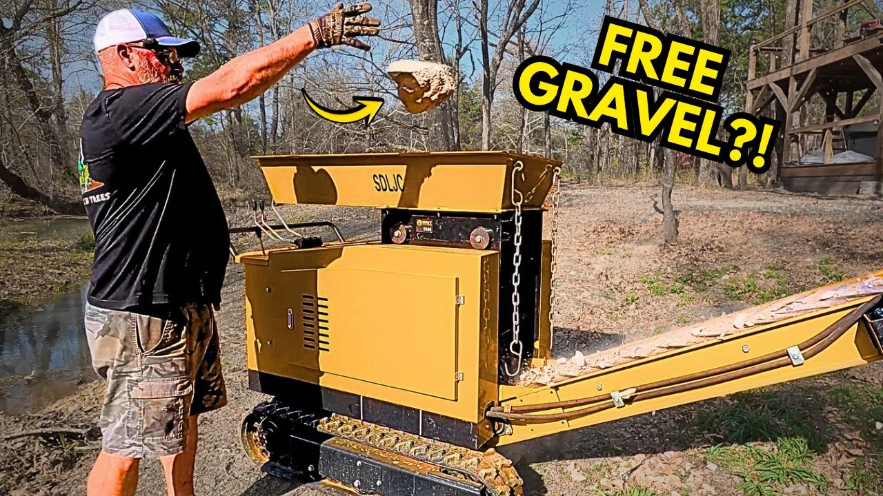 Home gravel making with cheap Chinese rock crusher